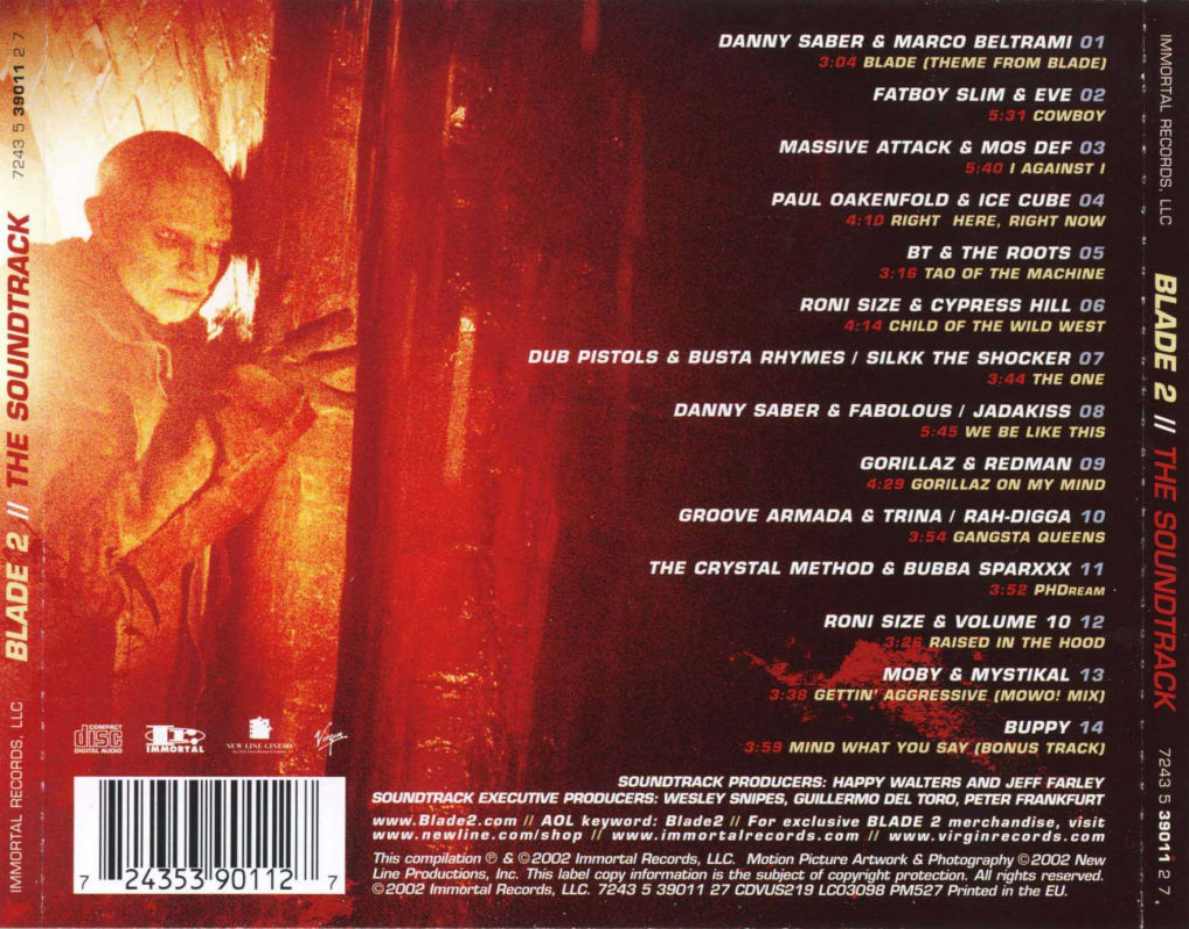 Blade 2 : Back | CD Covers | Cover Century | Over 1.000.000 Album Art ...
